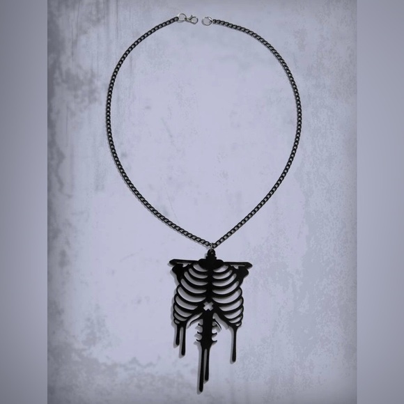 Jewelry | Dripping Ribs Ribcage Spinal Cord Skeleton Goth Creepy Horror ...